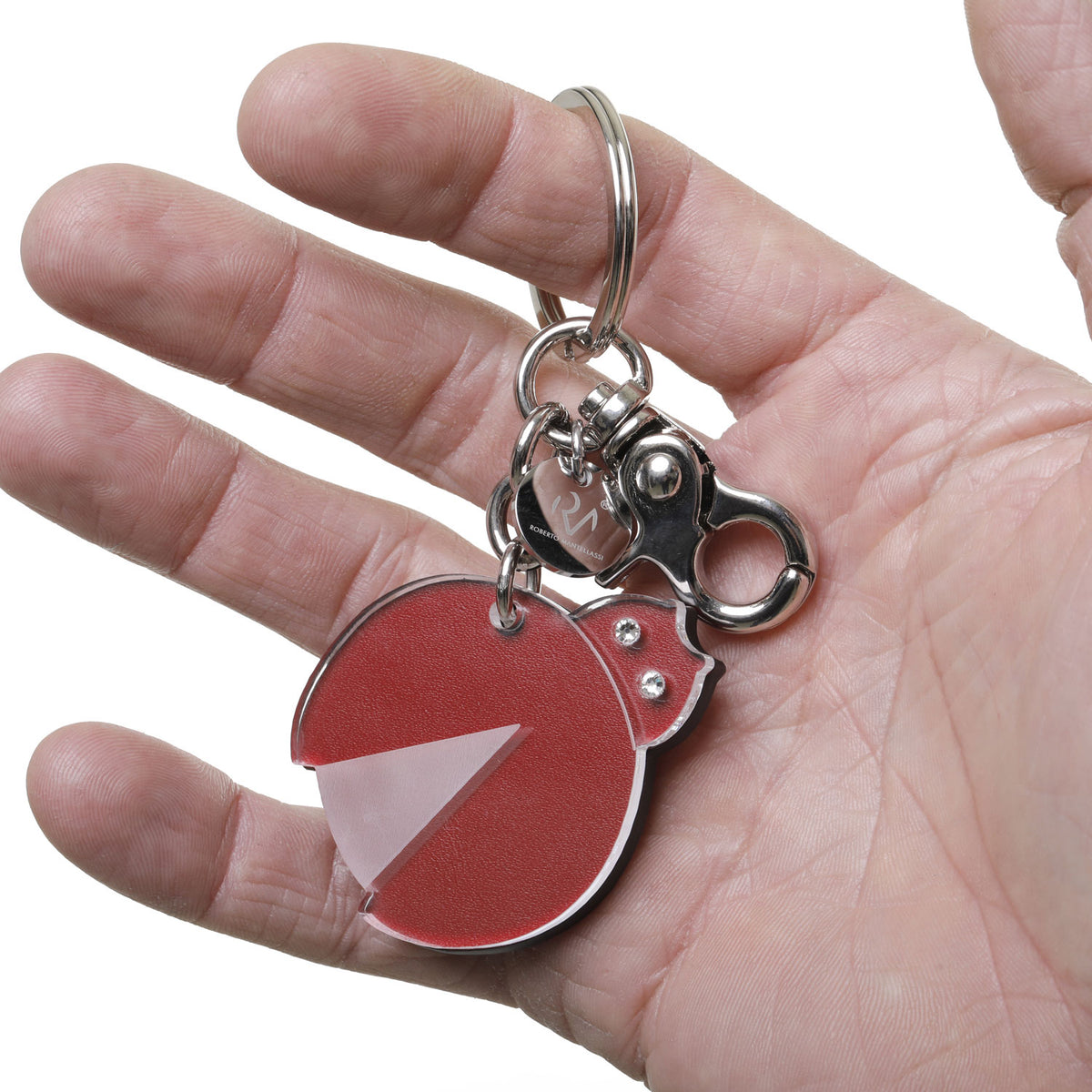 Genuine Leather and Plexiglass Ladybug Keychain for Women – Roberto ...